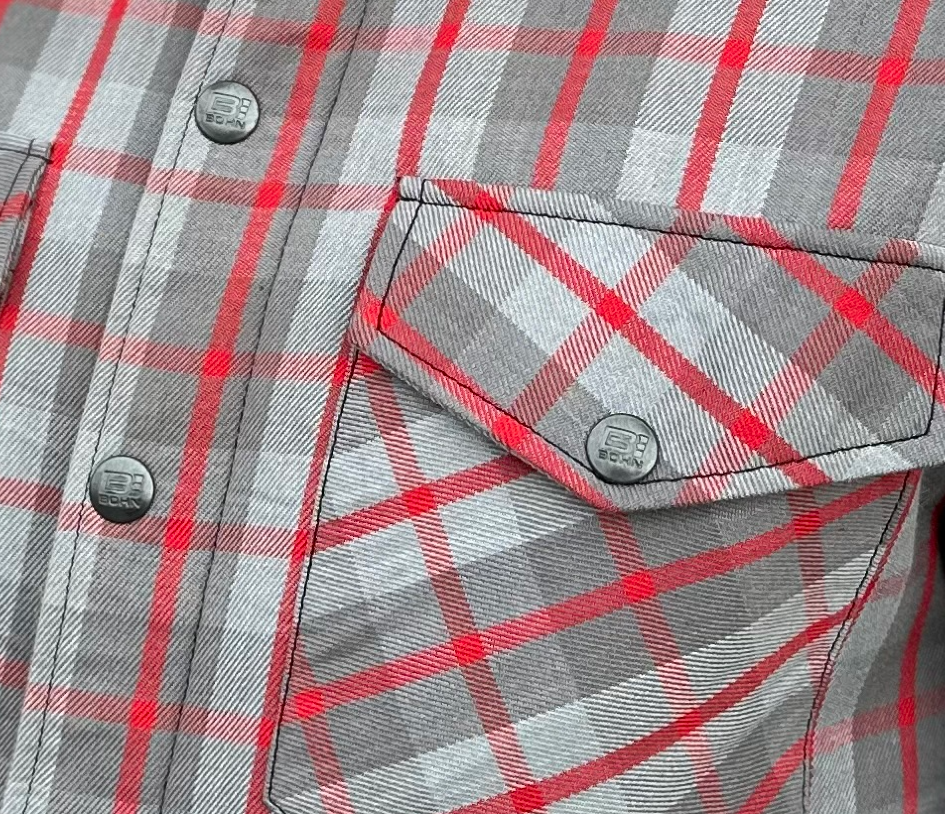 Flannel Riding Shirt – Red + Grey Plaid